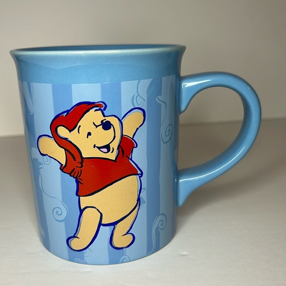 Disney | Dining | Disney Store Winnie The Pooh Large Blue Coffee Mug ...